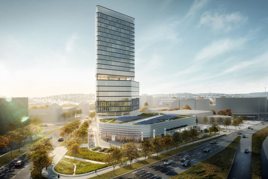 Erstaunlich Porsche Design Tower Stuttgart Bild